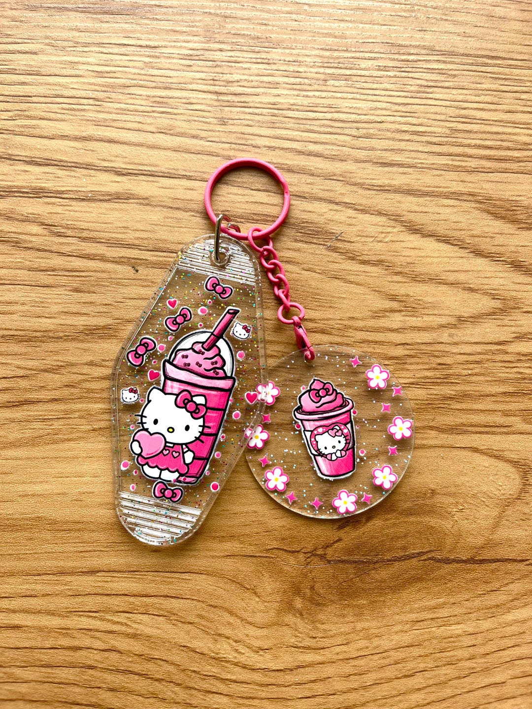 Handmade Keychain Hello Kitty Sanrio Keychain Christmas Present Kawaii ...