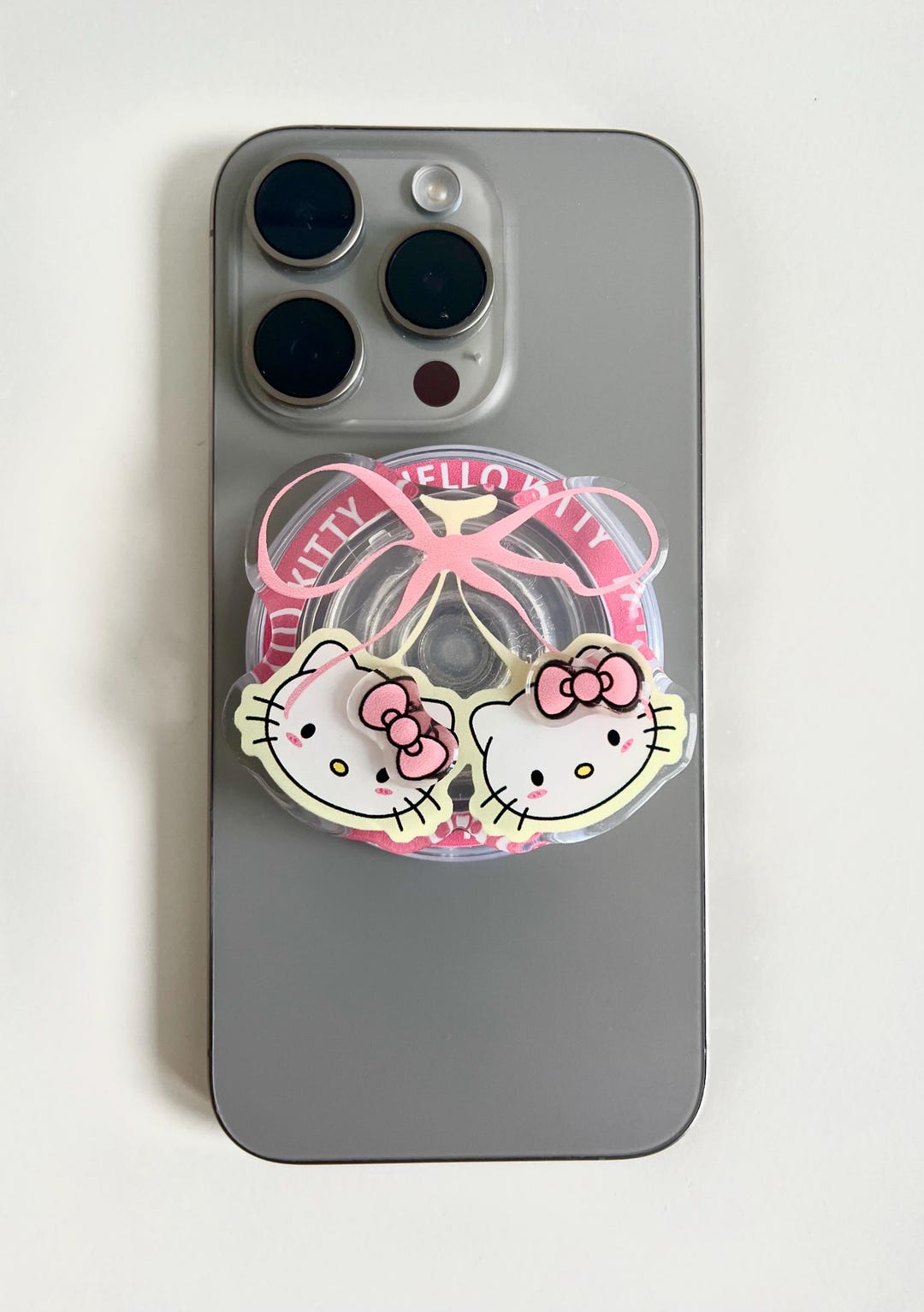 Hello Kitty Acrylic Magsafe Popsocket, Kawaii Pink Phone Grip, Birthday ...