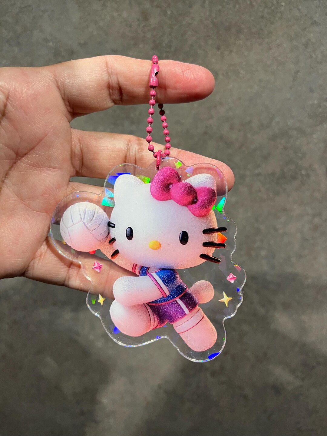 Handmade Keychain Hello Kitty Sanrio Keychain Christmas Present Kawaii ...