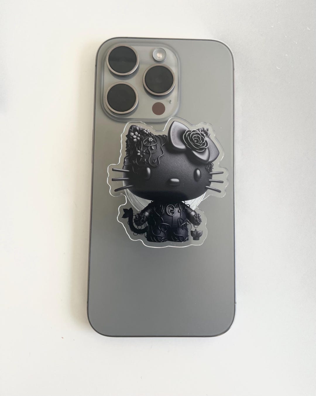 Hello Kitty Acrylic Popsocket, Christmas Gift, Kawaii Handmade Self ...
