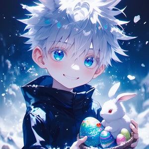 Gojo, Pack of 3, Gojo Satoru, Gojo Art, Chibi Gojo, Cute Art, Easter ...