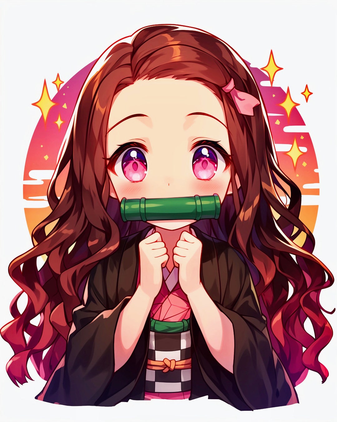 Nezuko, Pack of 4, Nezuko Art, Nezuko Kamado, Nezuko Kamado Art ...