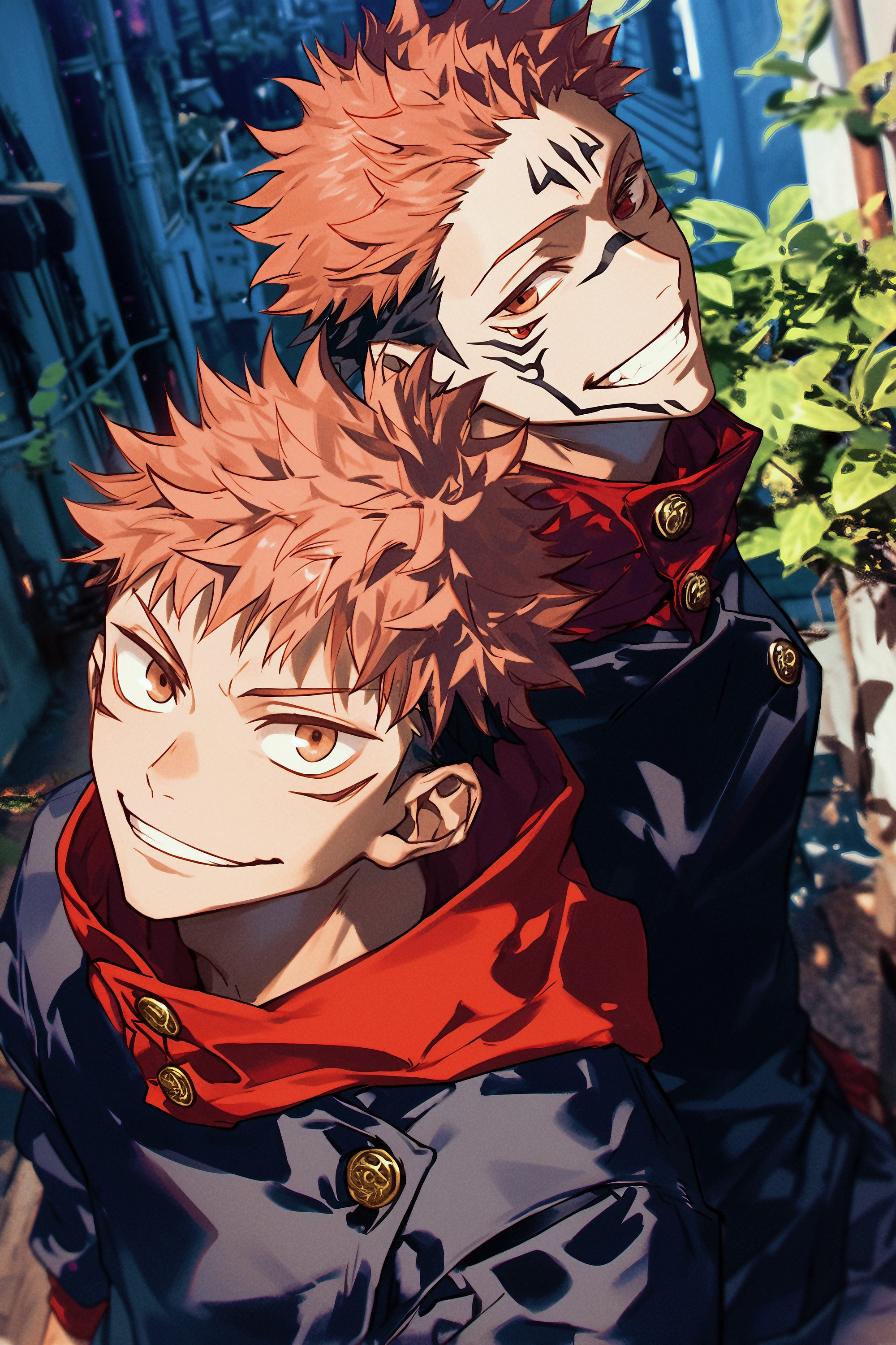 Jujutsu Kaisen Art: Itadori & Sukuna 4K Wallpaper (4K Digital Download ...
