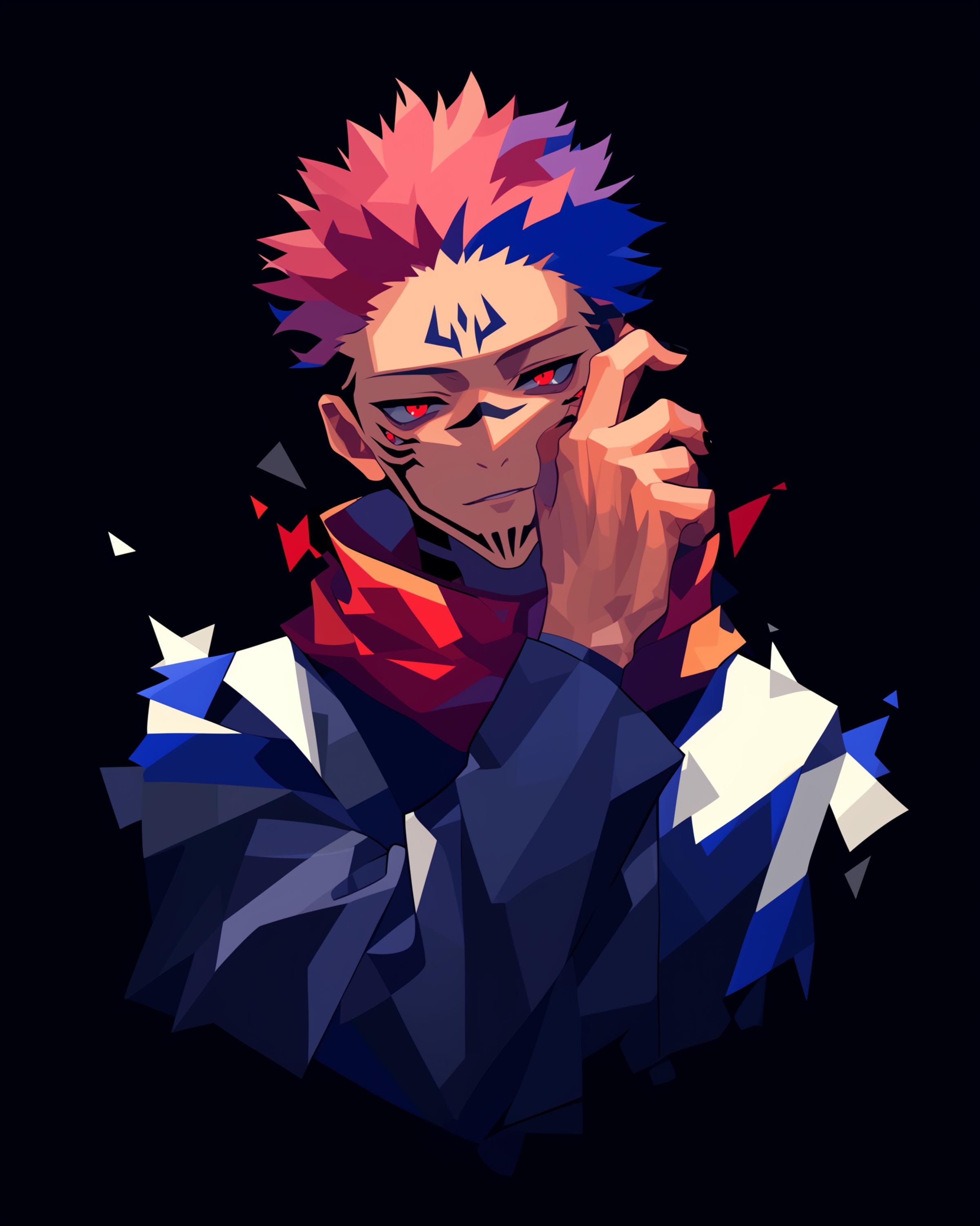 Sukuna, Pack of 4, Sukuna Art, Ryomen Sukuna, Ryomen Sukuna Art, King ...