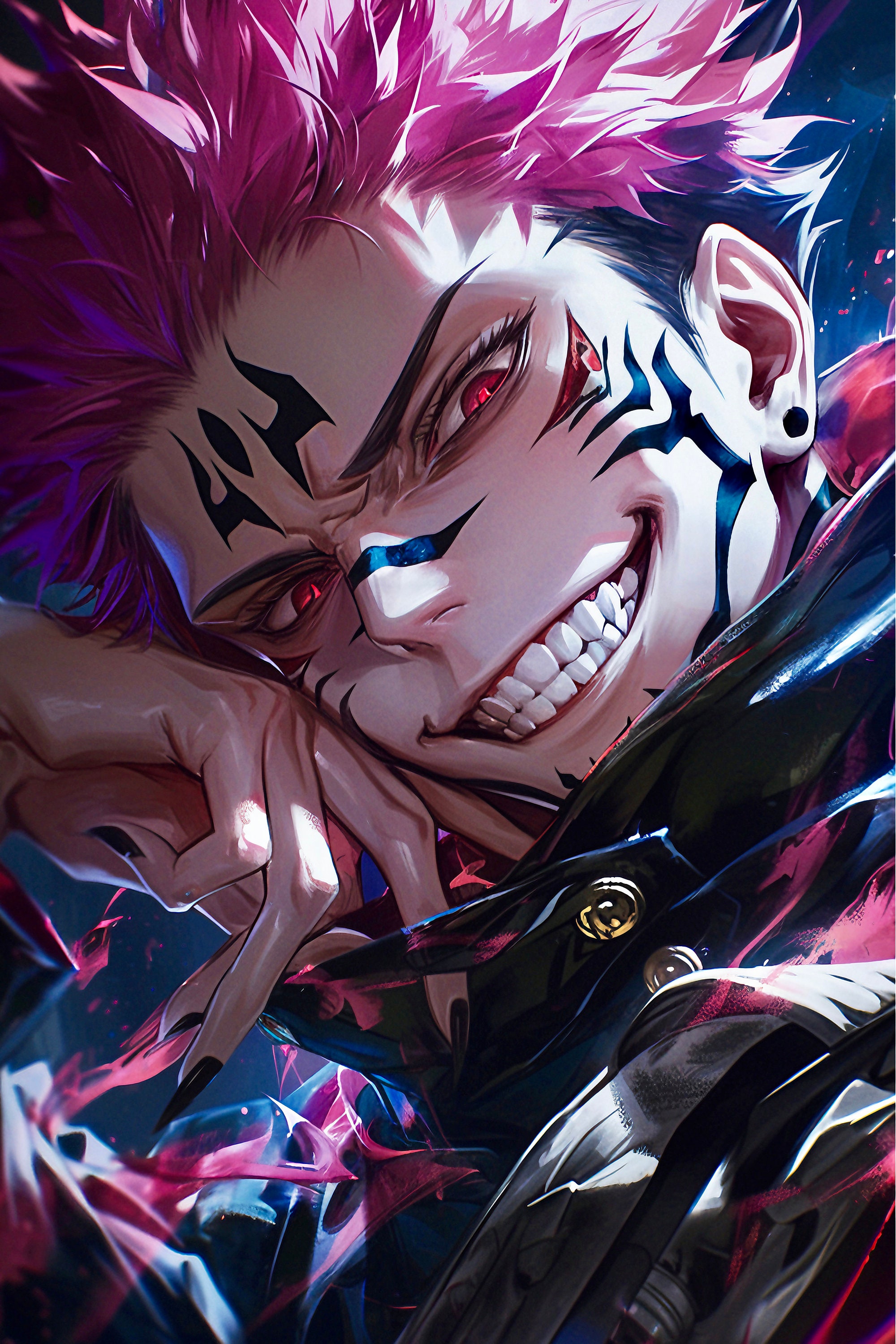 Sukuna, Pack of 4, Sukuna Art, Ryomen Sukuna, Ryomen Sukuna Art, King ...