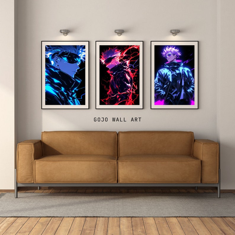 Gojo Satoru Neon Art Prints: Jujutsu Kaisen, 4K Wallpaper (4K Digital ...