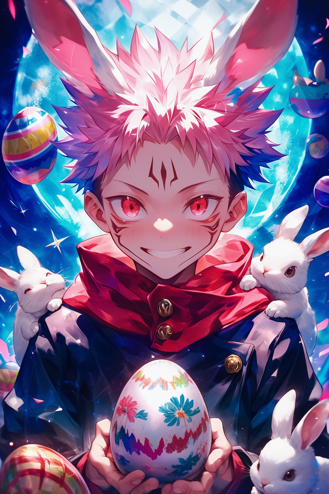 Sukuna, Pack of 3, Ryomen Sukuna, Sukuna Art, Chibi Sukuna, Cute Art ...