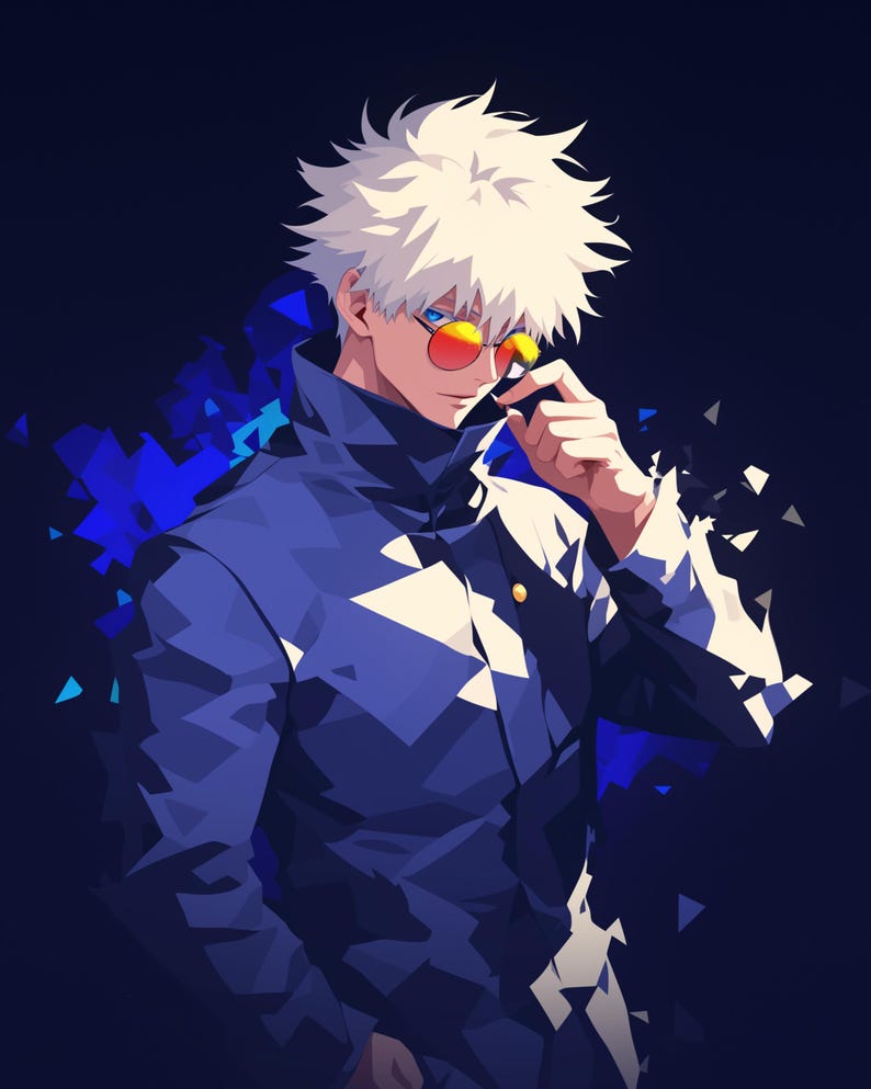 Gojo Satoru Origami Art: Jujutsu Kaisen 4K Wallpaper (4K Digital ...