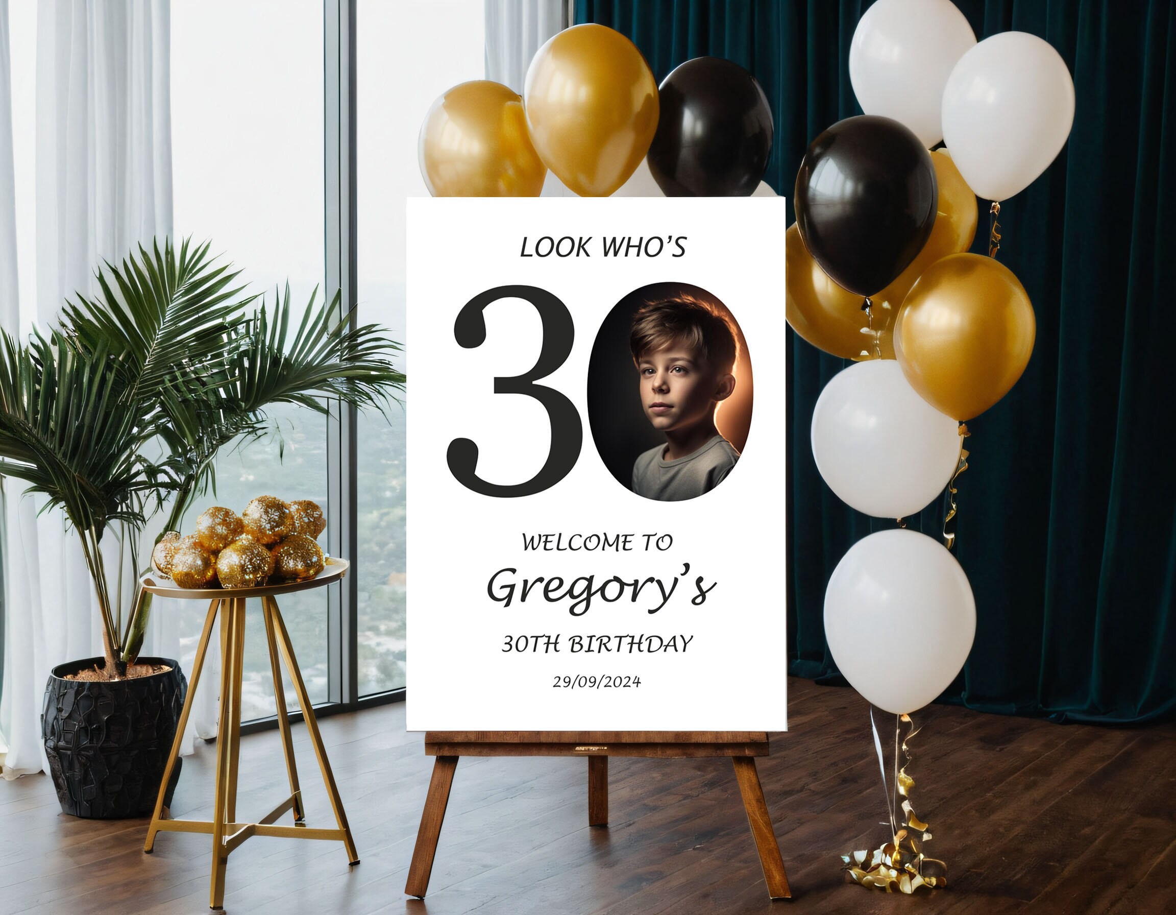 Custom 30th Birthday Welcome Sign, 30th Birthday Decorations for Men ...