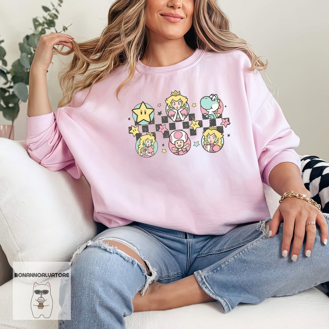 Retro Super Mario Princess Peach Comfort Color Shirt - Etsy