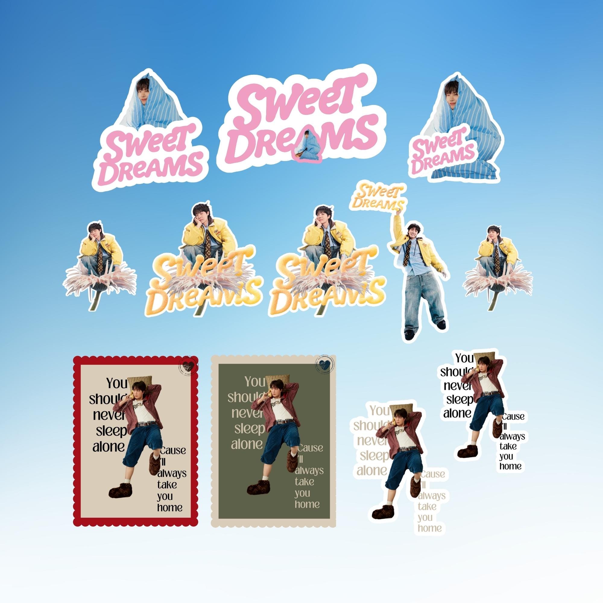 Bts Jhope Sweet Dreams Sticker Pack | SVG, PNG | BTS Stickers | Jhope ...