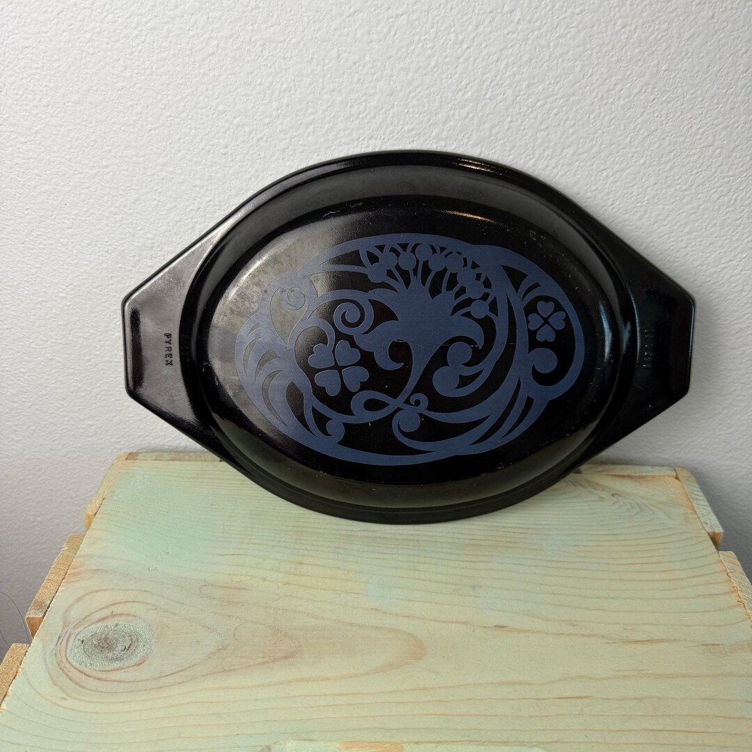 Vintage 1969 Pyrex Midnight Bloom Replacement Lid 943 C - 5 *LID ONLY ...