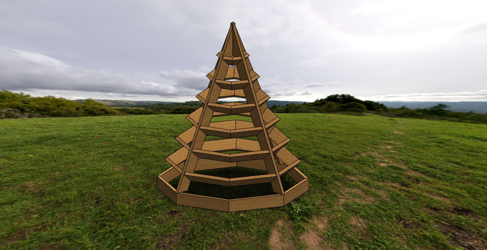 Strawberry Planter Pyramid Octagon Plans DIY Garden Planter Plan 6 Ft ...