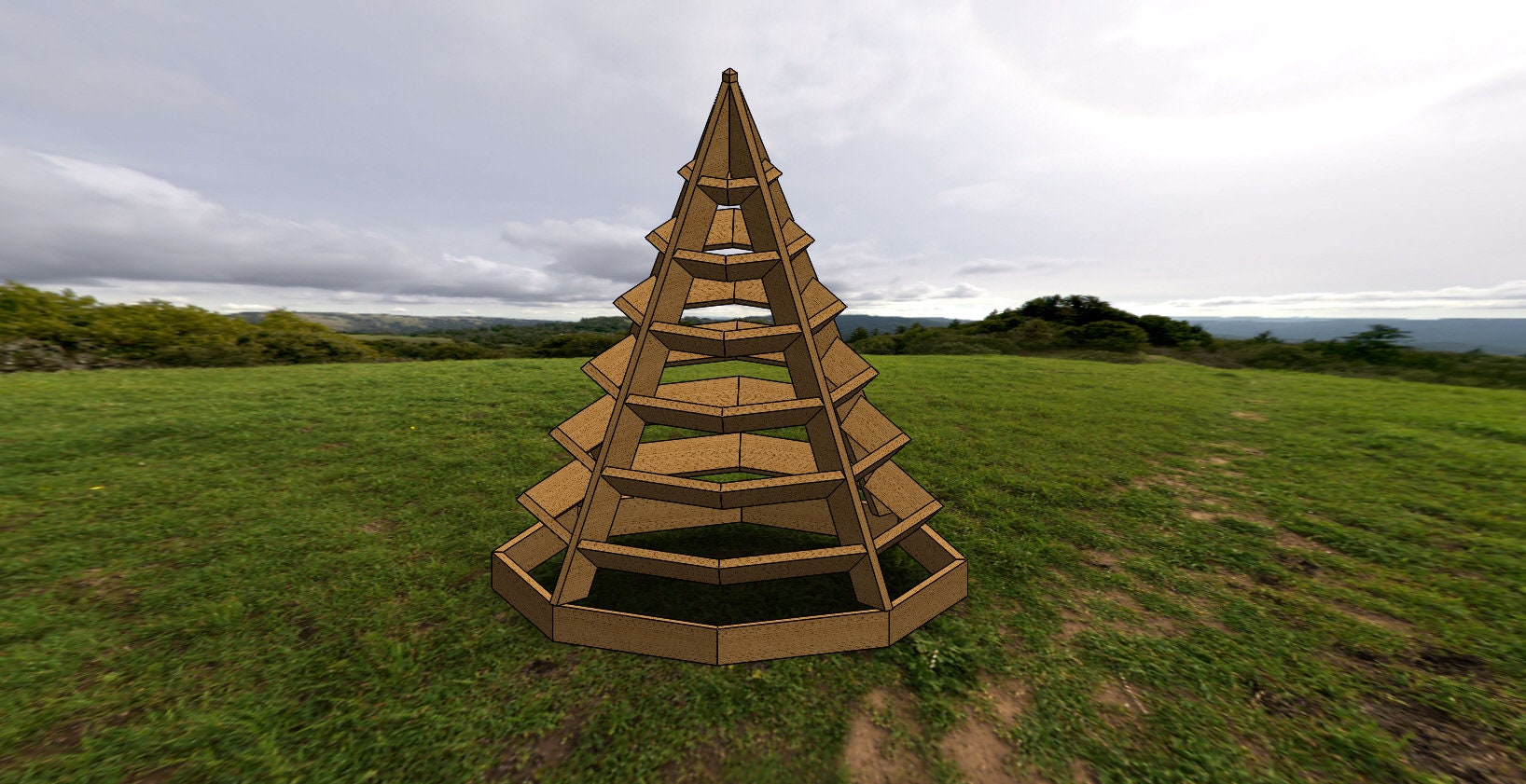 Strawberry Planter Pyramid Octagon Plans DIY Garden Planter Plan 6 Ft ...