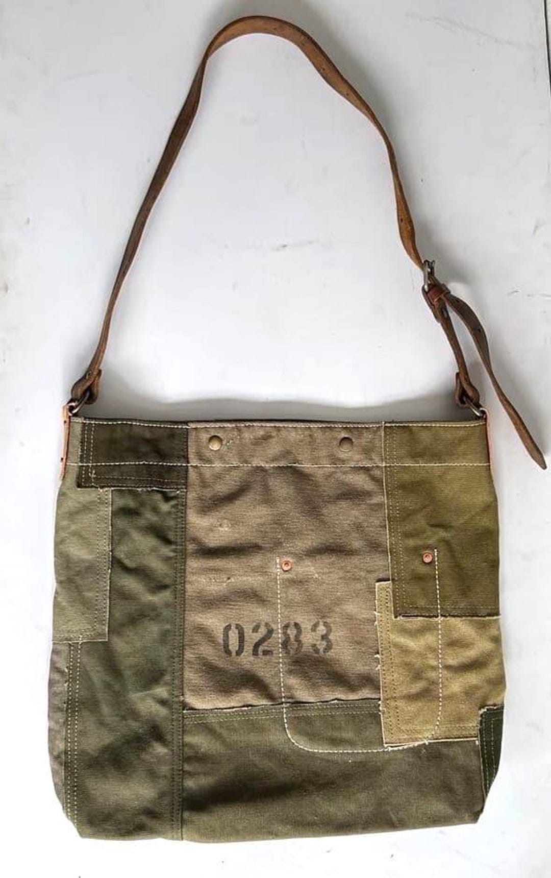 A Shoulder Bag Made From Military Cloth. - Etsy