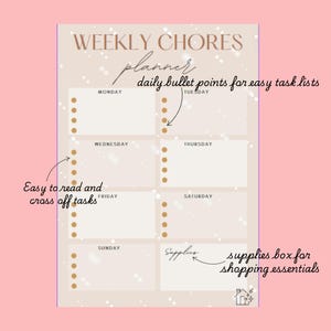 Digital Family Weekly Chores Planner - Etsy