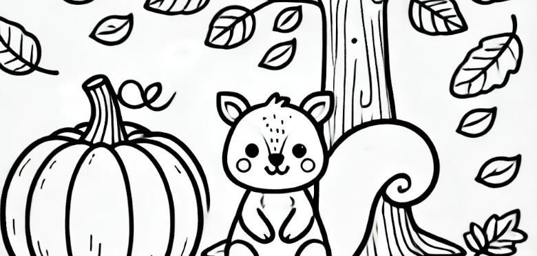 Fall Coloring Sheet - Etsy