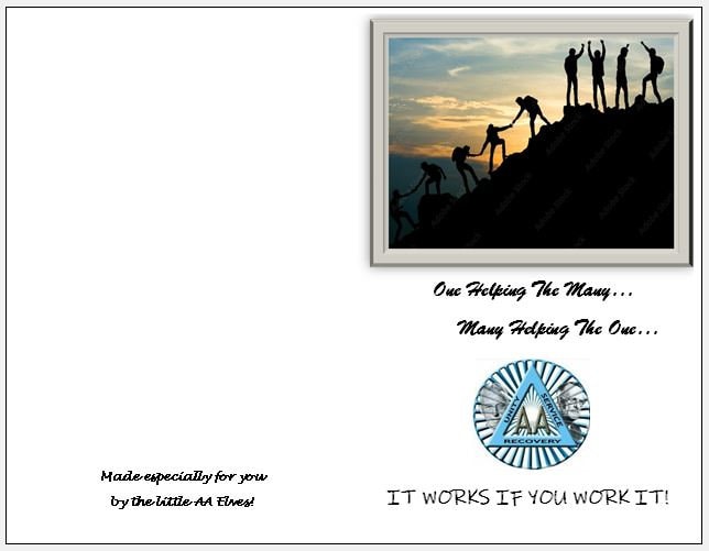 AA Birthday Card, Alcoholic Anonymous Birthday Card, AA Anniversary ...