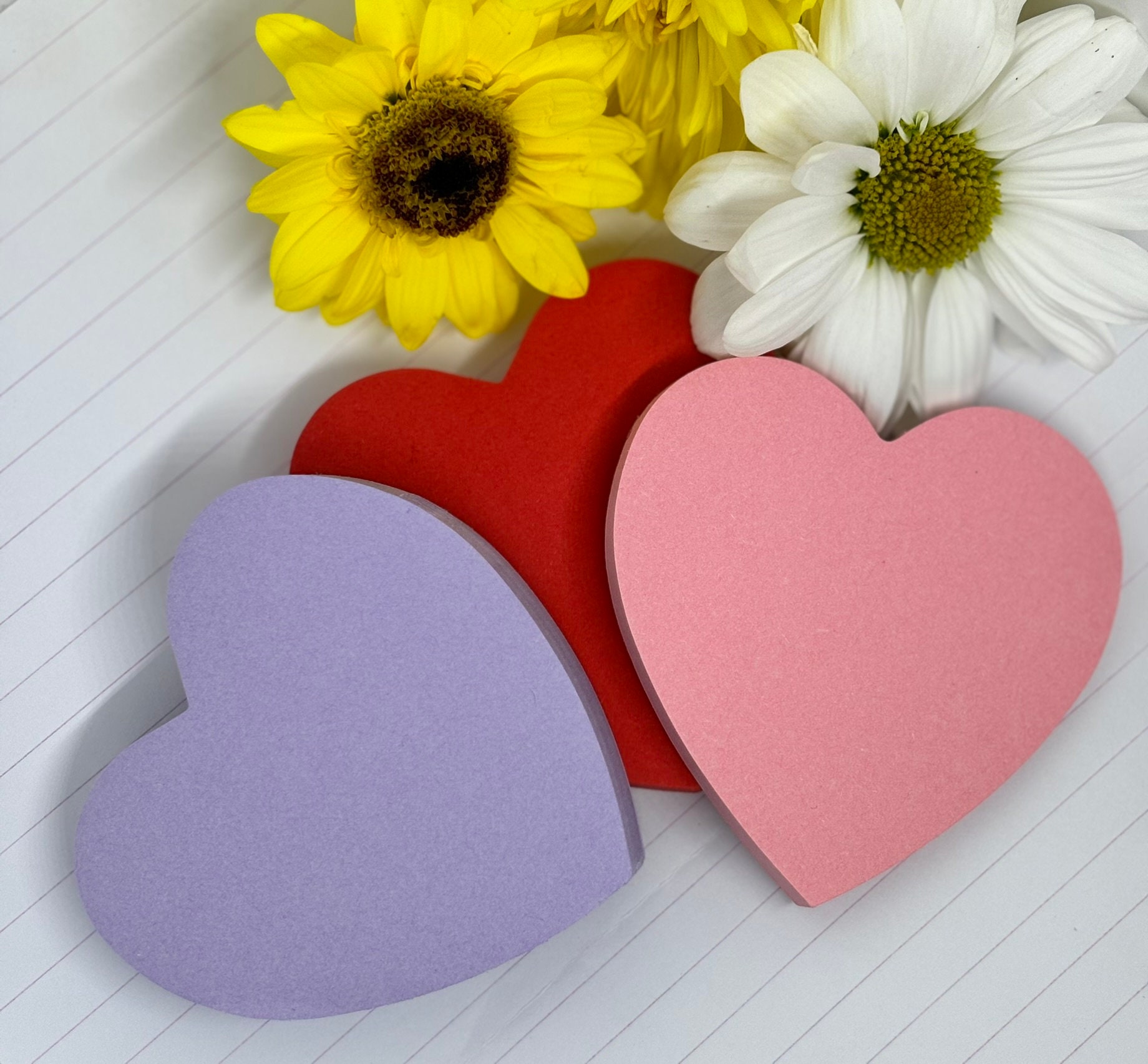 Heart Sticky Notes, Stationary Essentials/school Supplies - Etsy UK