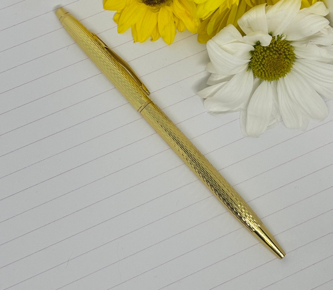 Inga - Slim Gold Writing Pen, Perfect Gift for Stationary Lovers - Etsy