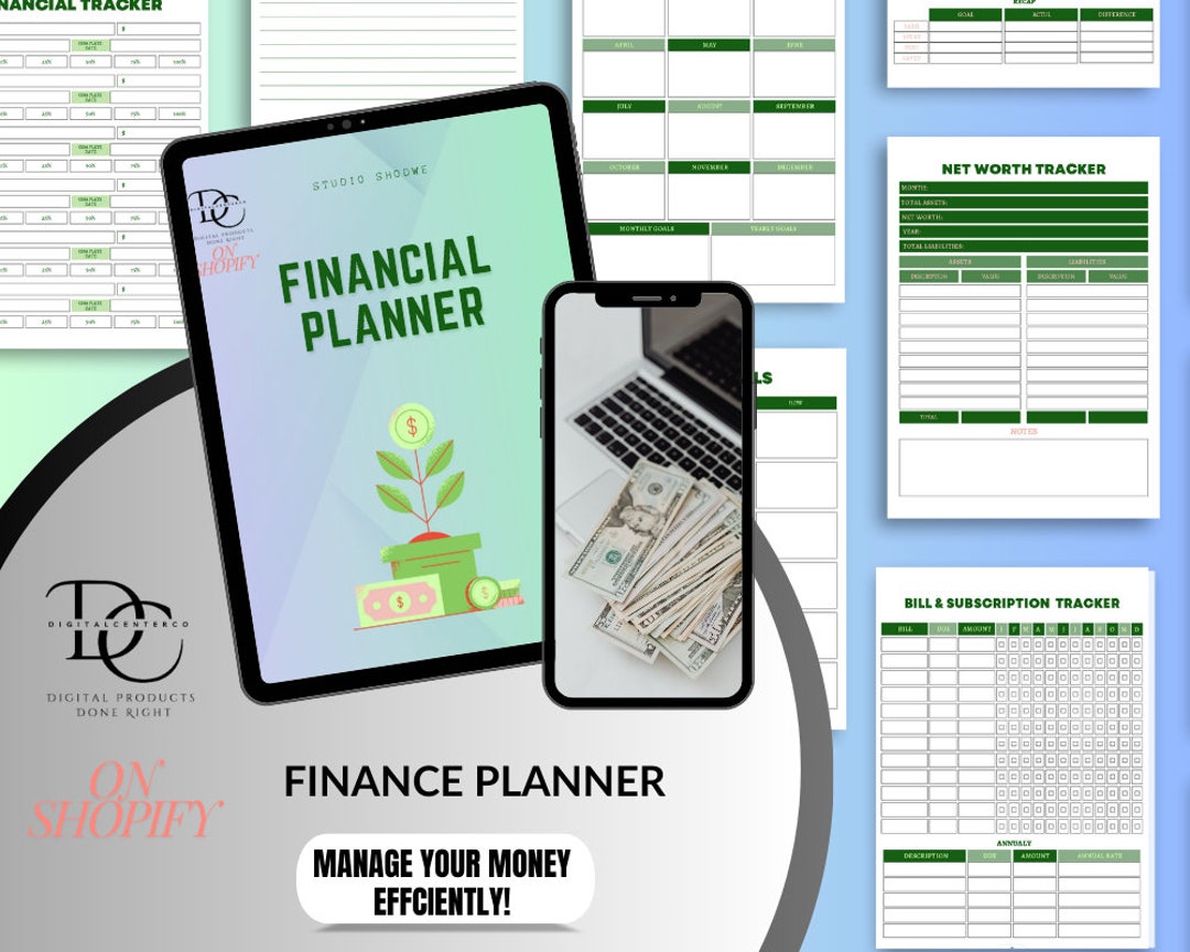 Printable Finance Planner | Budget Tracker PDF | Expense Log | Digital ...
