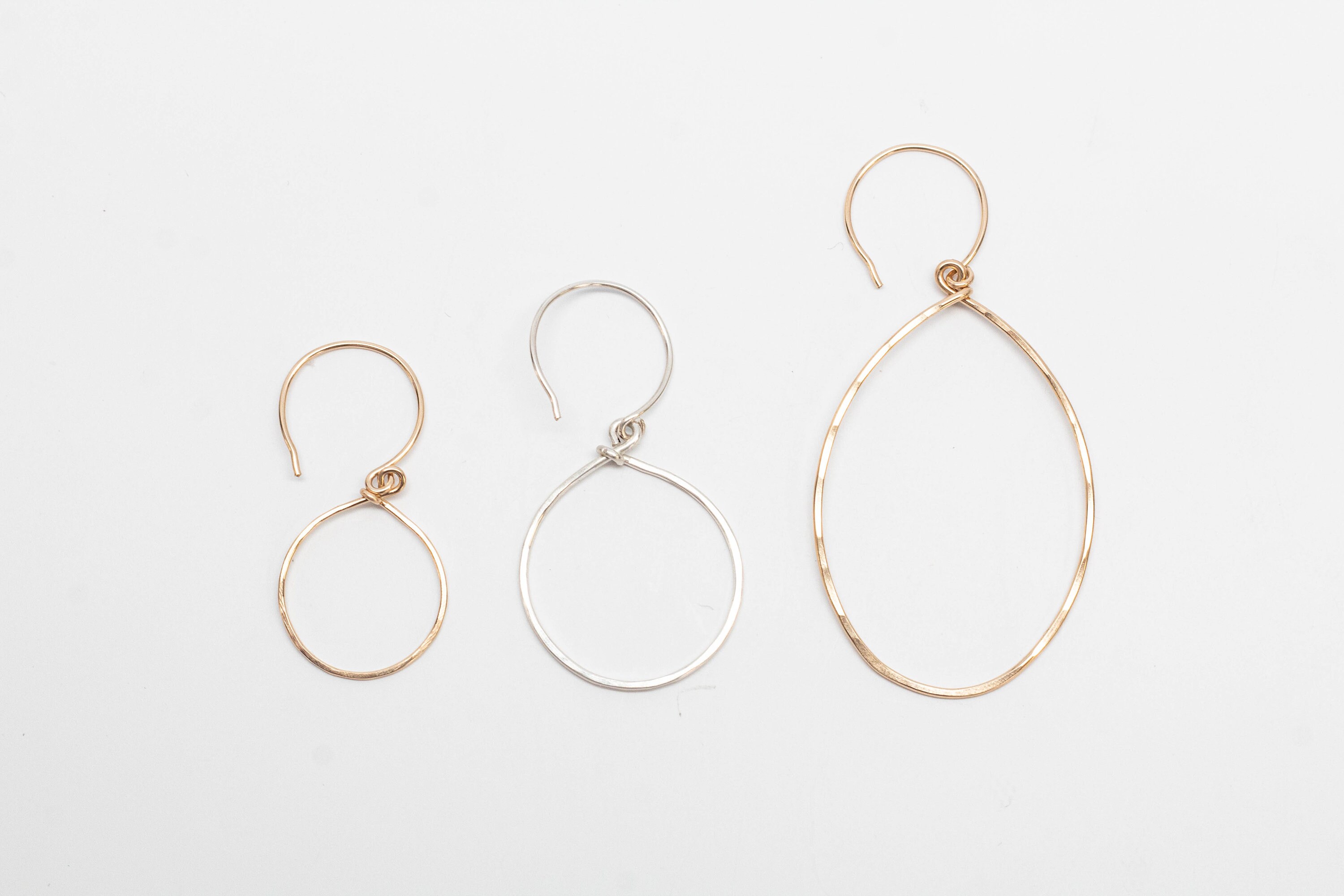 Shape Hoop Earrings Oval Essential Hoops Sterling, Gold Fill or Rose ...