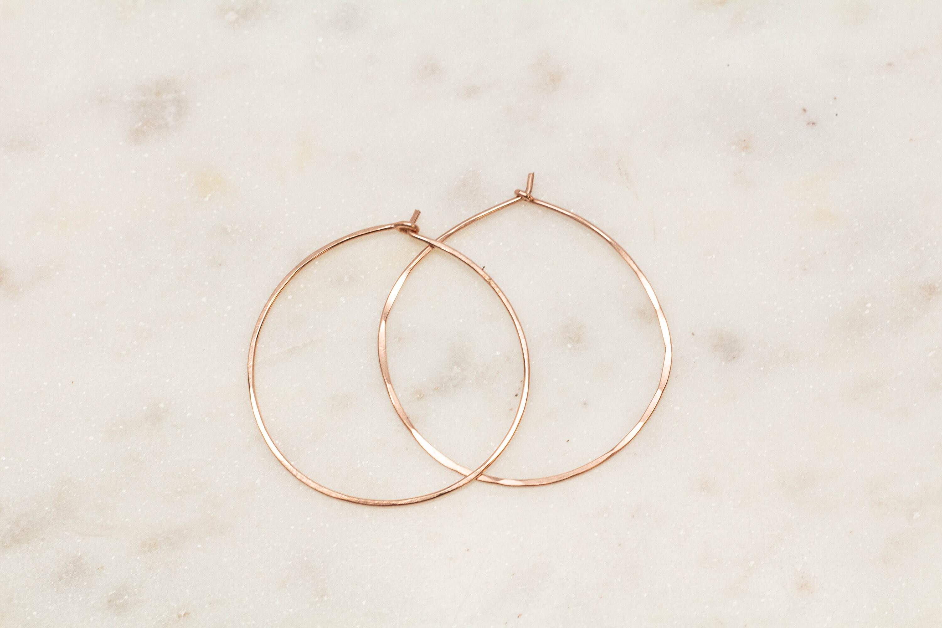 Classic Round Hammered Hoop Handmade Using Recycled Metals - Sterling ...