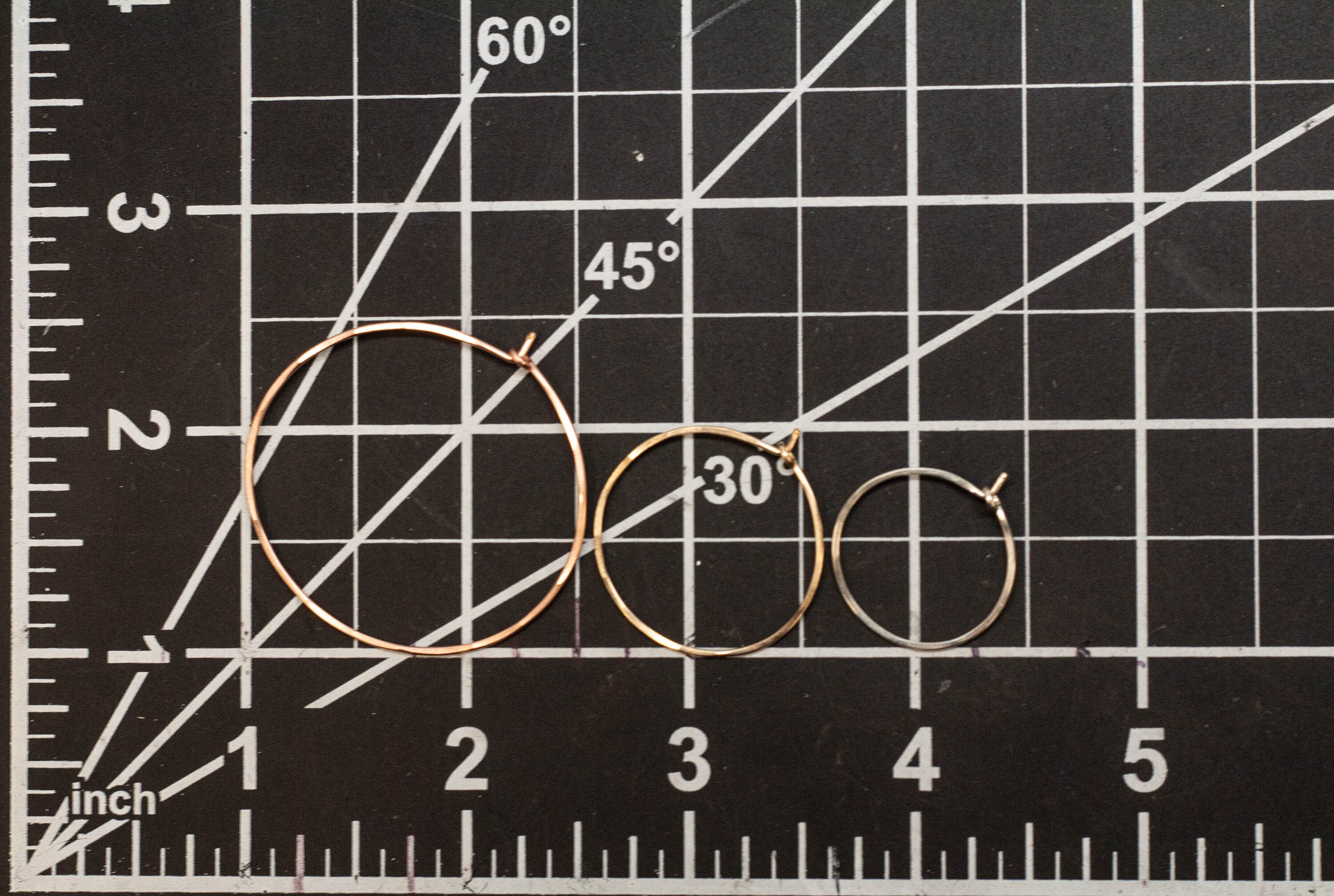 Classic Round Hammered Hoop Handmade Using Recycled Metals - Sterling ...