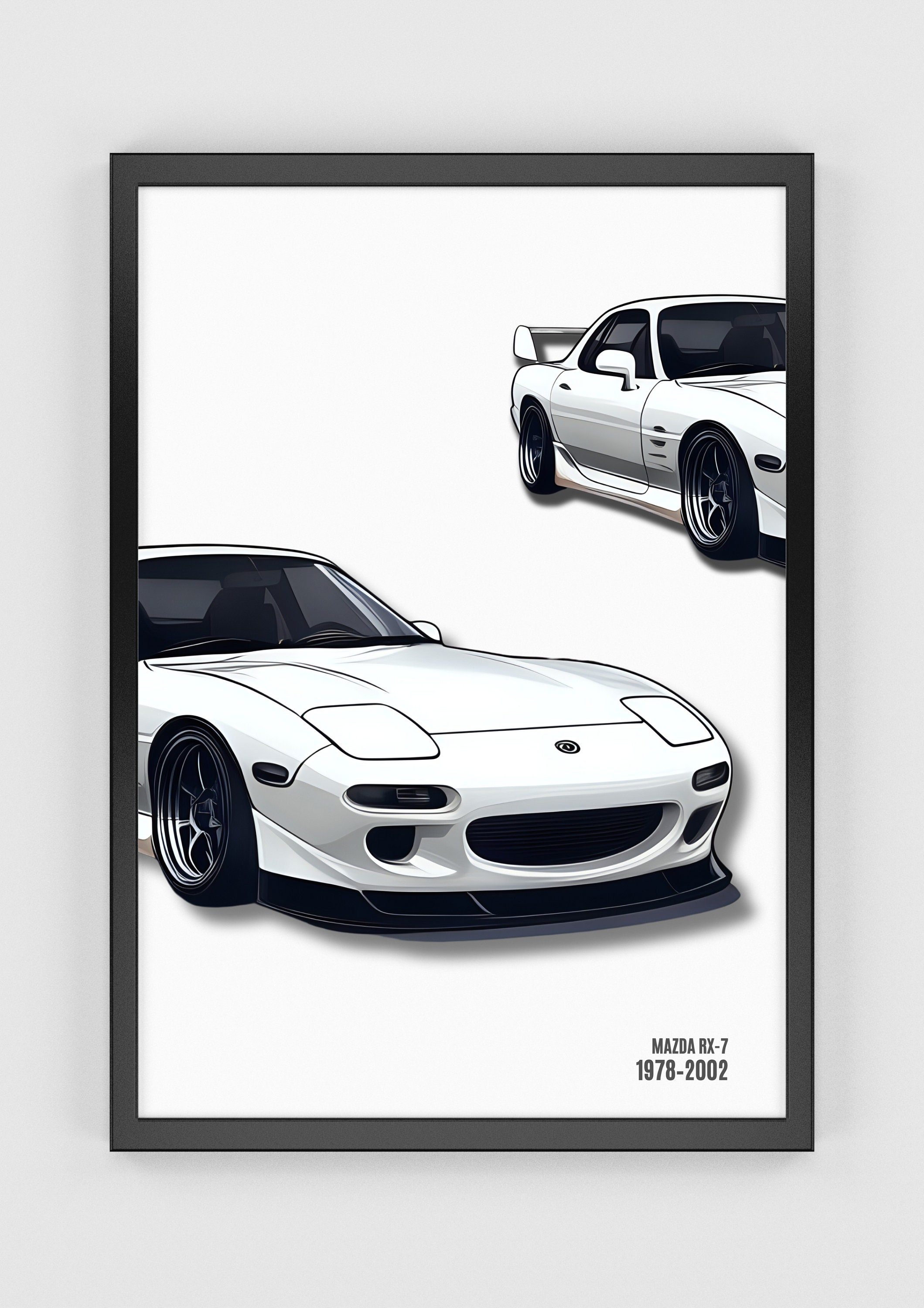 PRINTABLE 1978-2002 Mazda RX-7 Poster Car Prints for a Car Lover ...