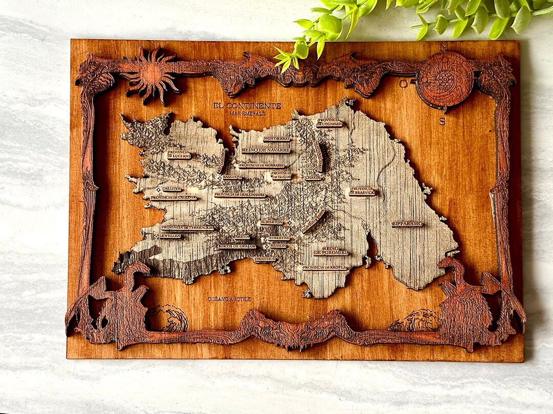 Wood Map Fourth Wing - Etsy