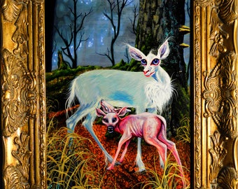 RW2 Original painting surreal gas mask lowbrow outsider art | Etsy