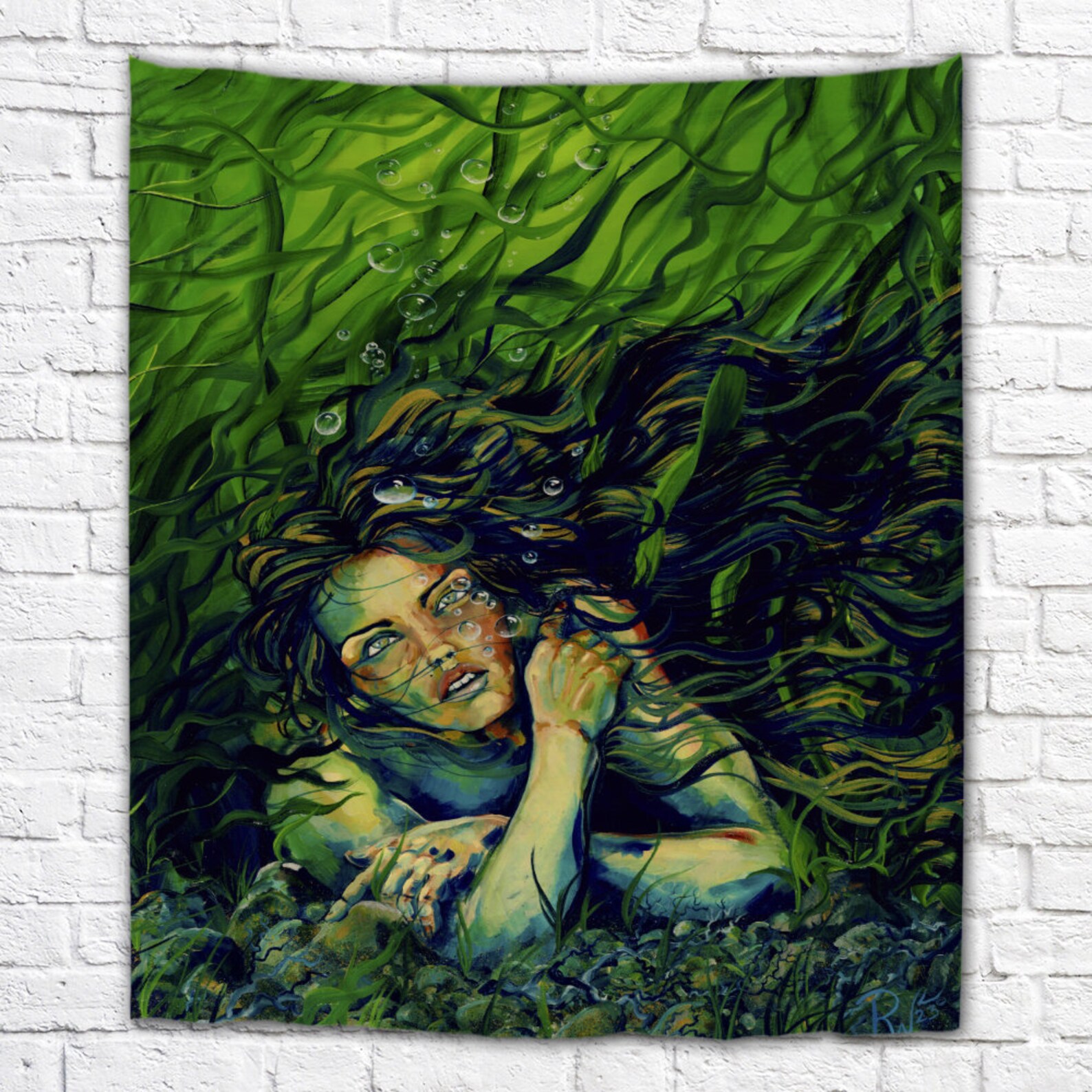 RW2 Huge 60 X 80 Azorie Mermaid Tapestry Art by | Etsy