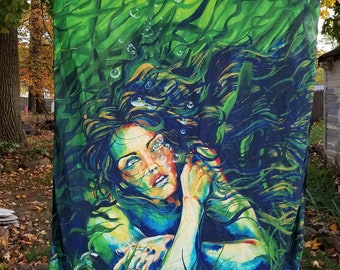 RW2 Huge 60 X 80 Electra Alien Tapestry Art by Robert Walker & Black ...