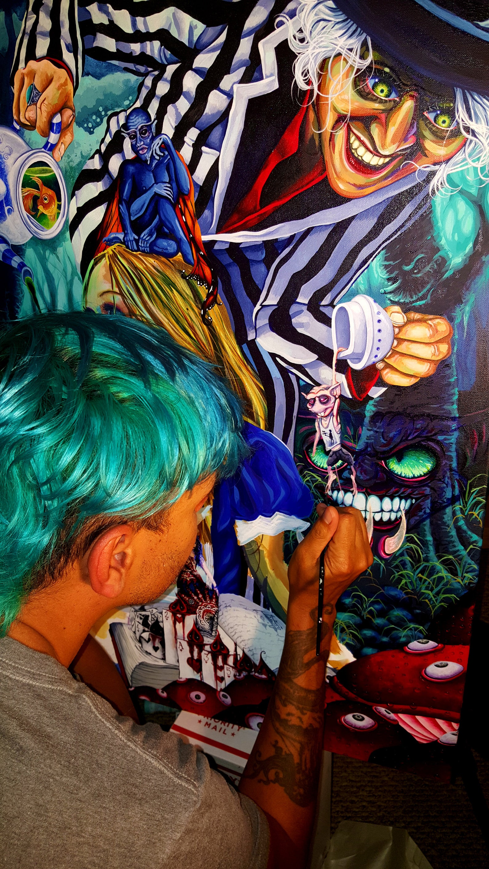 RW2 Huge 60 X 80 Alice in Wonderland Tapestry Art | Etsy