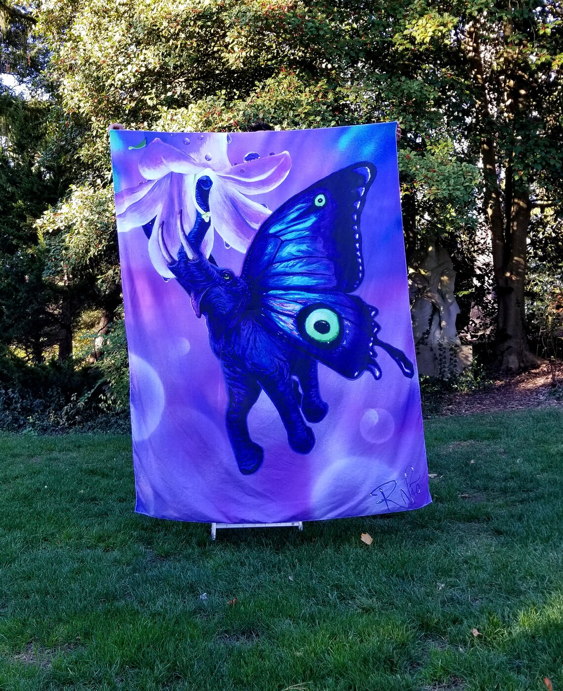 RW2 Huge 60 X 80 Elephant Butterfly Tapestry Art | Etsy