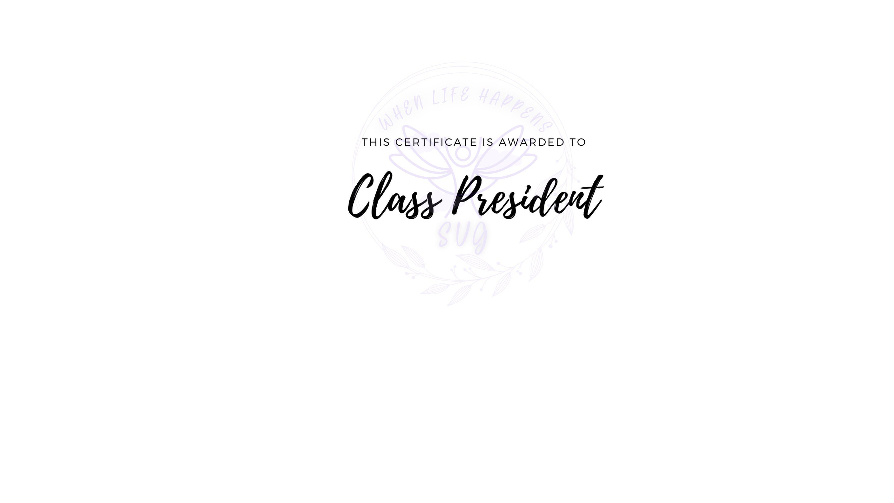 Class President SVG Cutting Digital File - Etsy