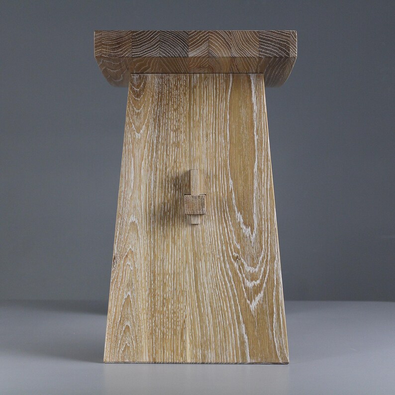 Solid Oak Japanese-style Stool – Minimalist & Timeless Design - Oak ...