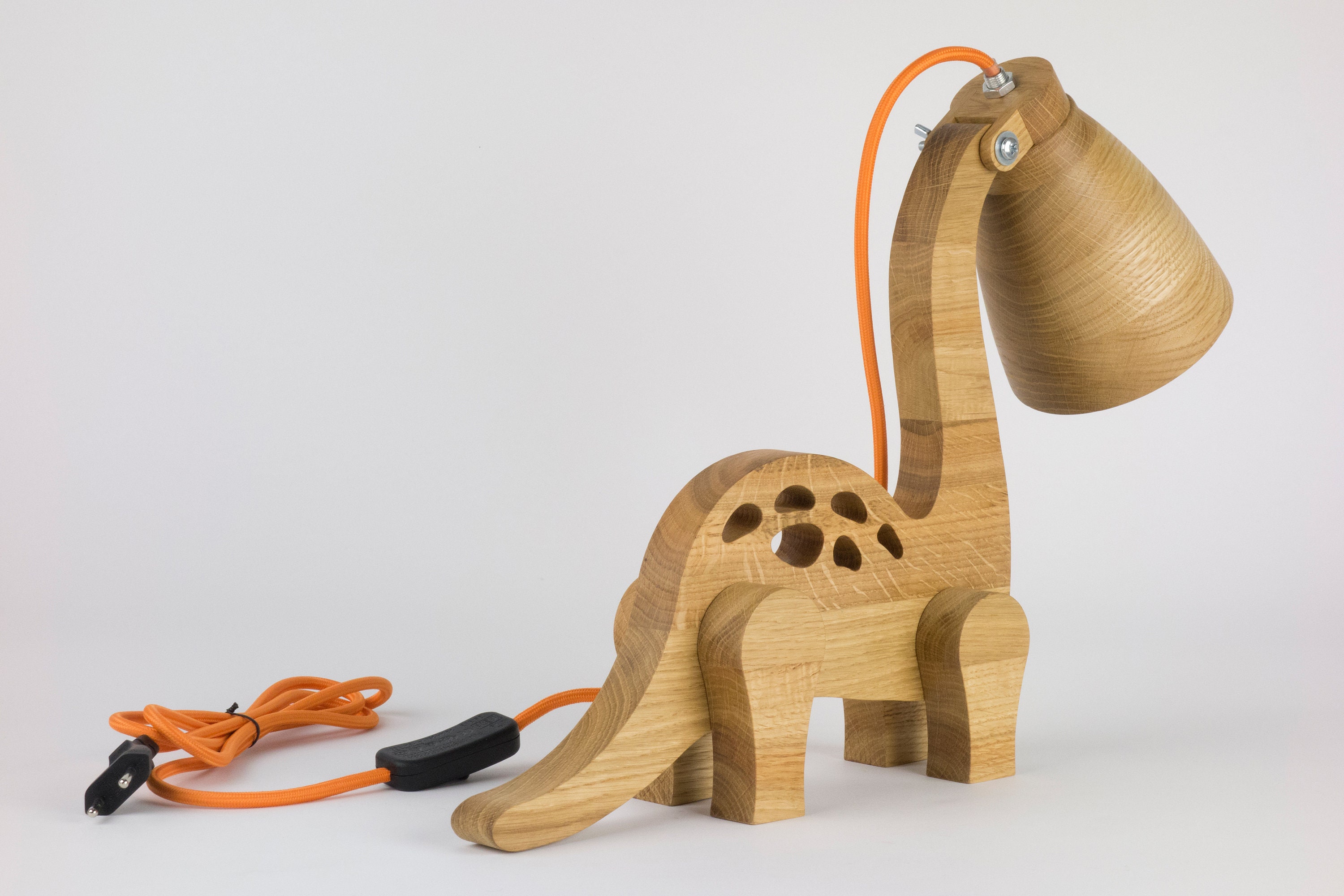 Dinosaur Table Lamp - Oak Table Lamp - Oak Lamp - Children's Room ...