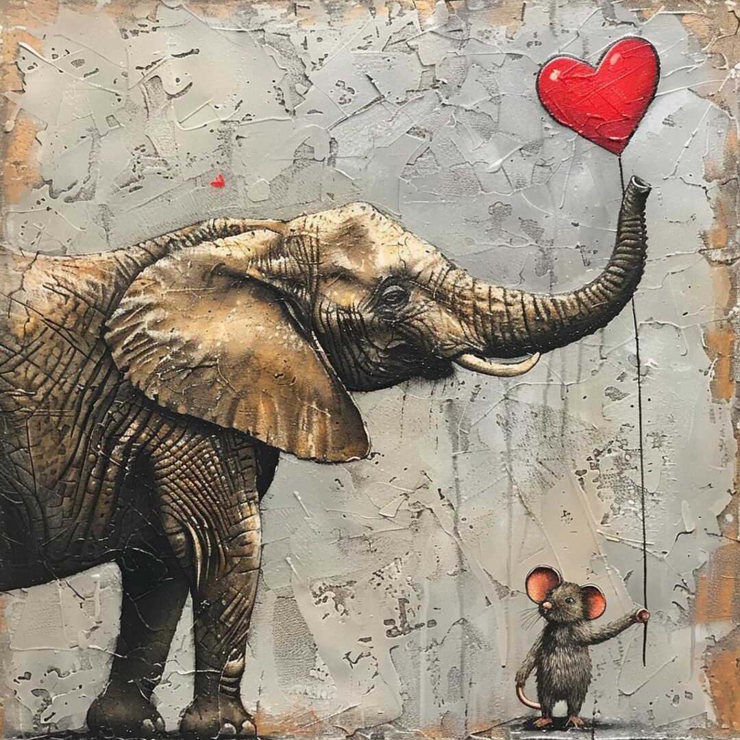 Elephant & Mouse (heartfelt Connection) - Etsy