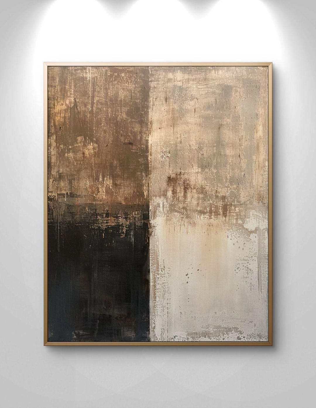 Abstract Art (umber Divide – Depth & Light) - Etsy