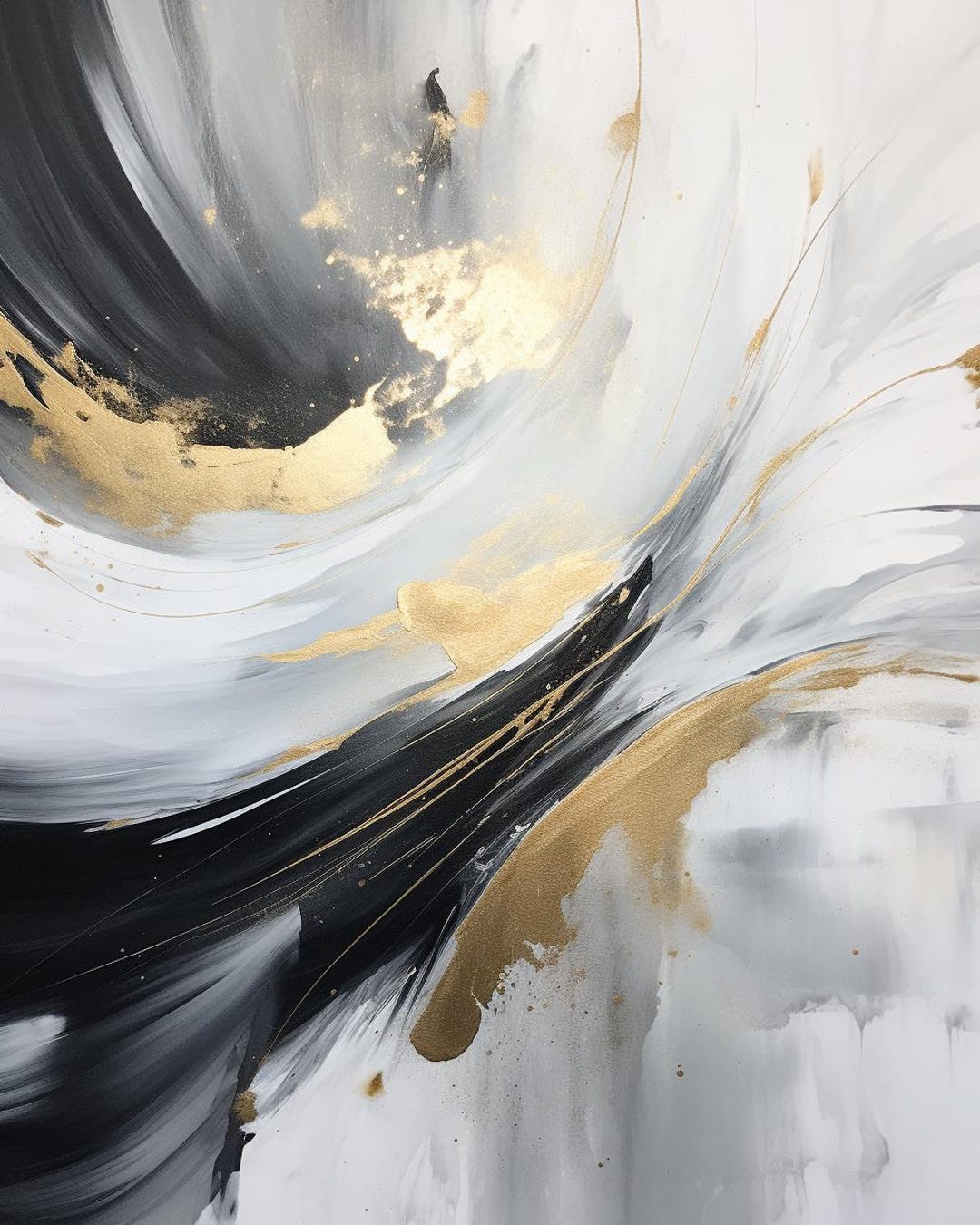 Abstract Art the Golden Abyss - Etsy