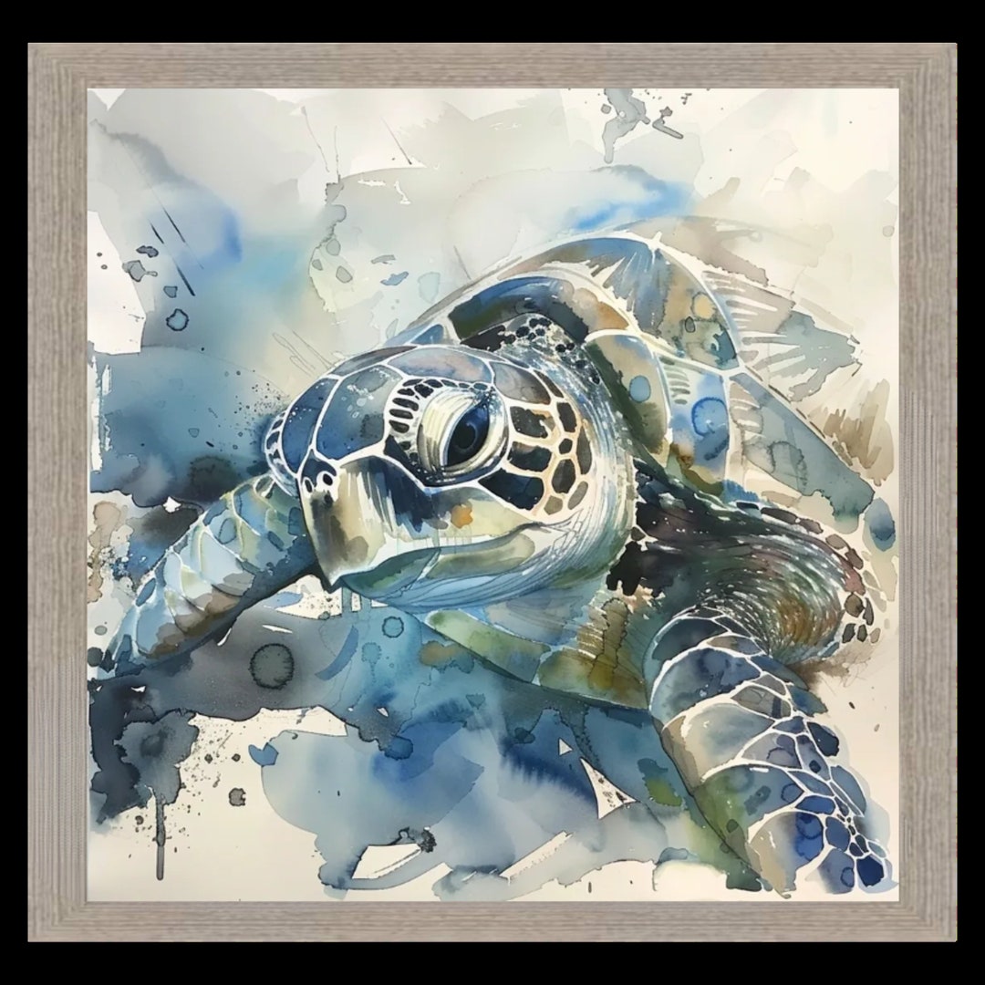 Sea Turtle Canvas Art - Etsy