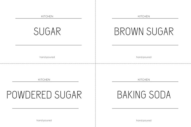 Kitchen Labels - Printable - Etsy