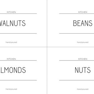 Kitchen Labels - Printable - Etsy