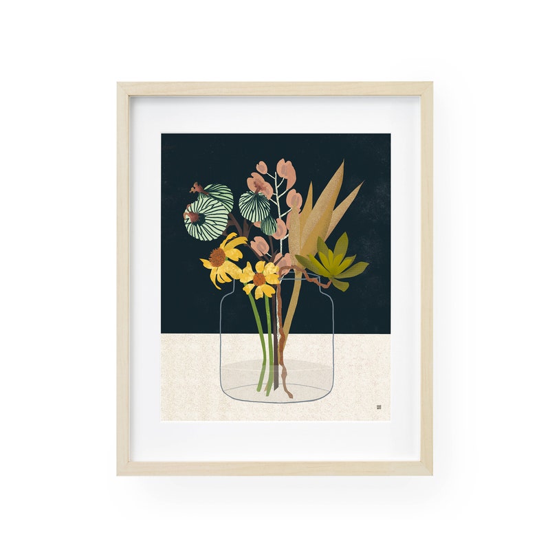 Modern Botanical Art - Etsy