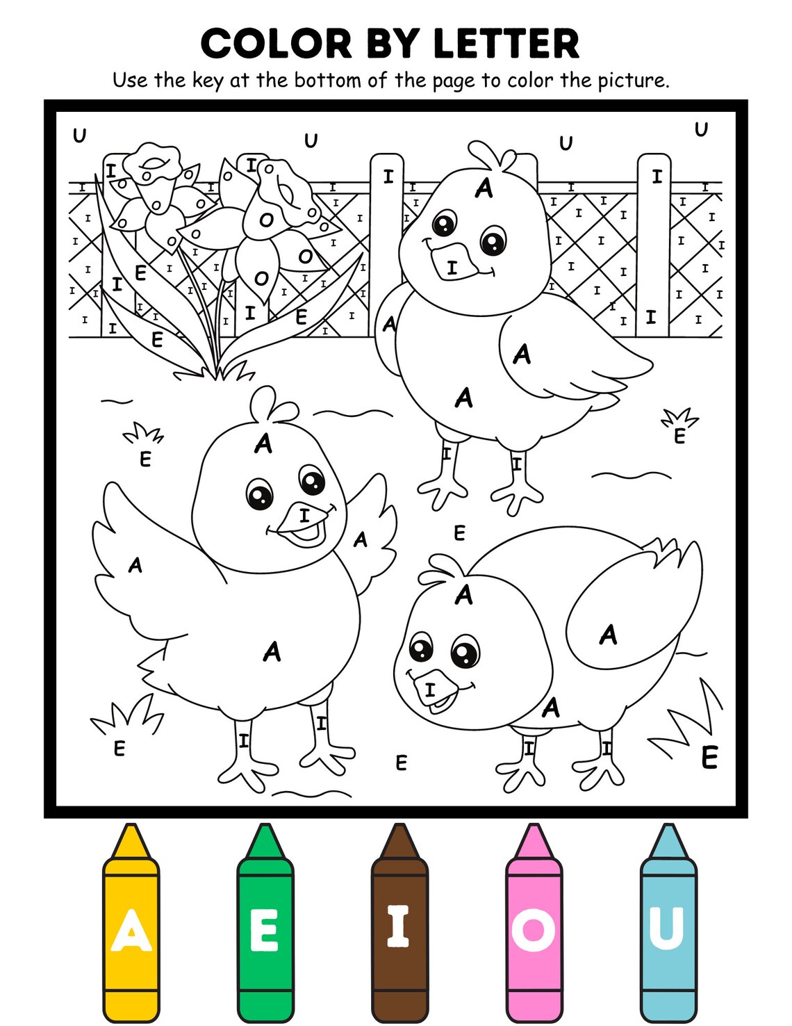 10 Page Farm Animal Color by Number - Etsy