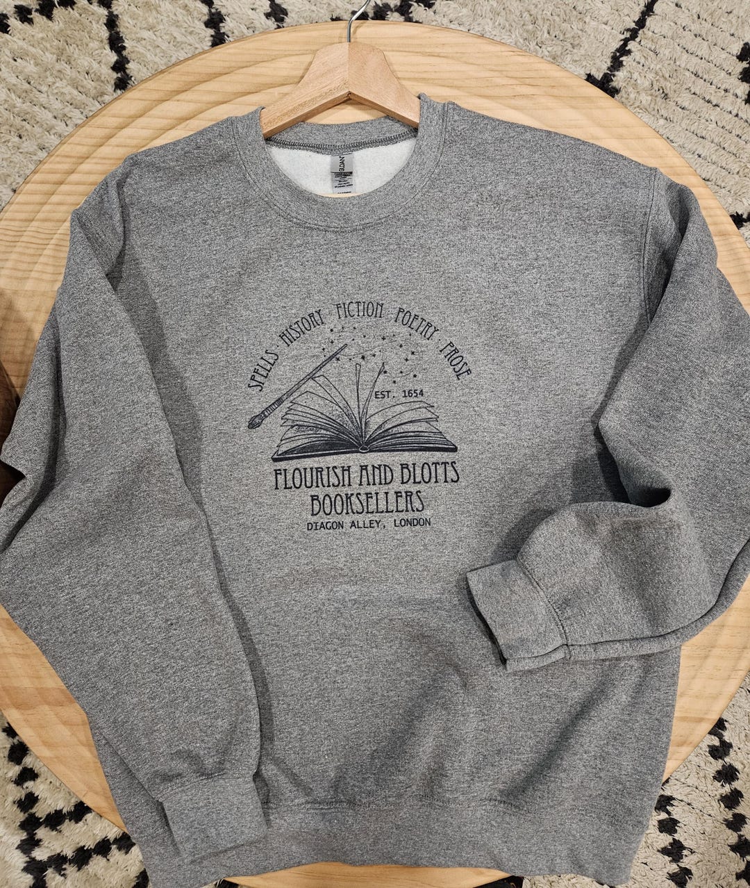 Wizard Inspired Crewneck, Magic Bookseller Sweatshirt, Unisex Crewneck ...