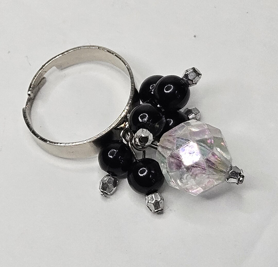 Phantom of the Opera Upcycled Ring With Stage Used 12mm Acrylic Bead ...
