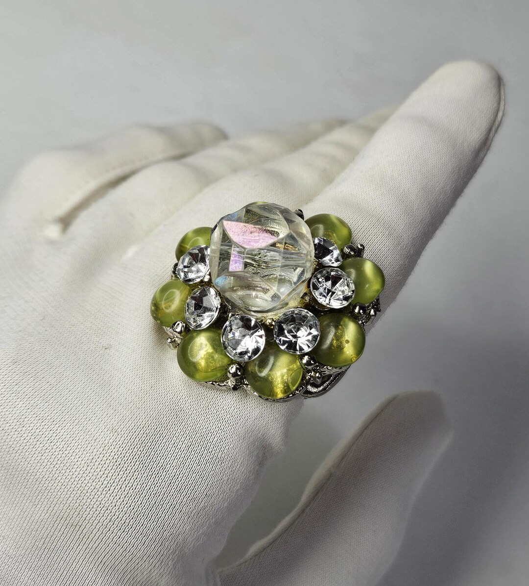 Phantom of the Opera Upcycled Ring With Stage Used 14mm Acrylic Bead ...