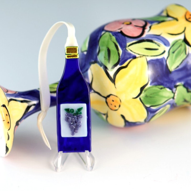 Fused Glass Wine Bottle - Etsy